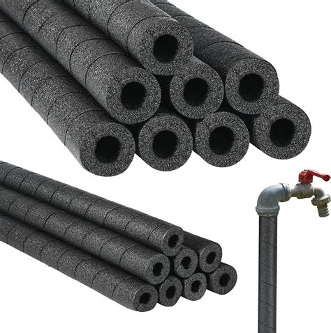 8 Pcs Pipe Insulation Foam Tube 098 X 27 Inch Black Foam Tube Freeze