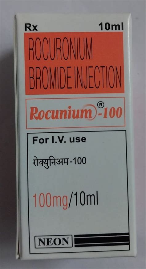 Rocunium 100 Rocuronium Bromide Injection 100 Mg At ₹ 480piece In