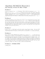 Algo Hw4 2221 Pdf Algorithms Fall 2022 23 Homework 4 Due Saturday