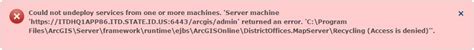 Problem Unable To Start Or Stop Services In Arcgis Server