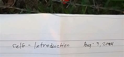 Self Introduction Aug 7 2024 StudyX