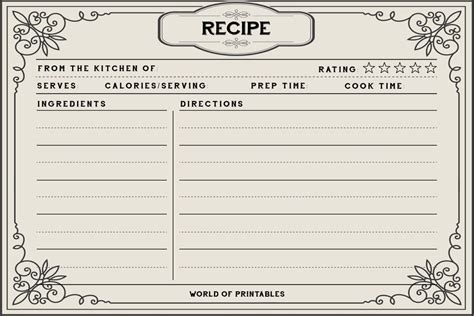 Printable Recipe Cards Artofit