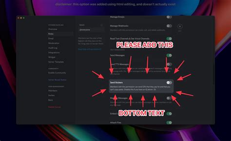 Option To Disable Stickers Discord