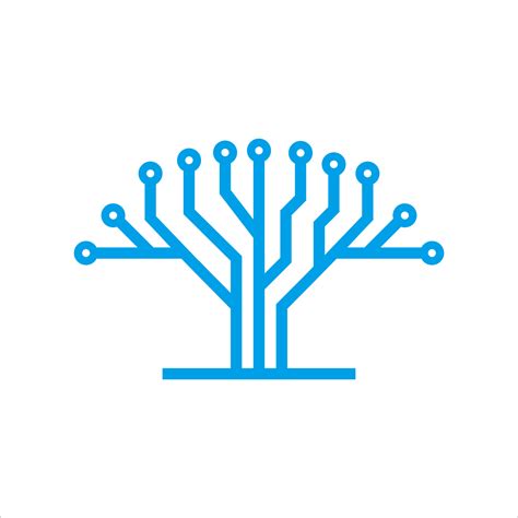 Circuit Tree Tech Logo Template Design Innovative Digital Technology