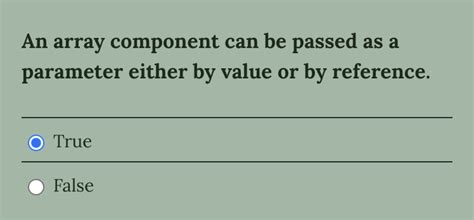 Solved An Array Component Can Be Passed As Aparameter Either