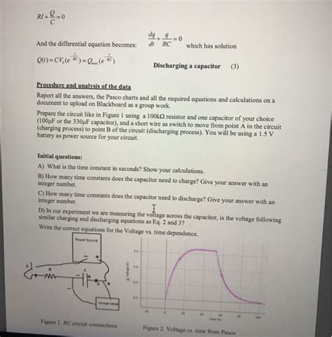 Solved Upload Assignment Lab RC Circuits NV PH RC Chegg Com