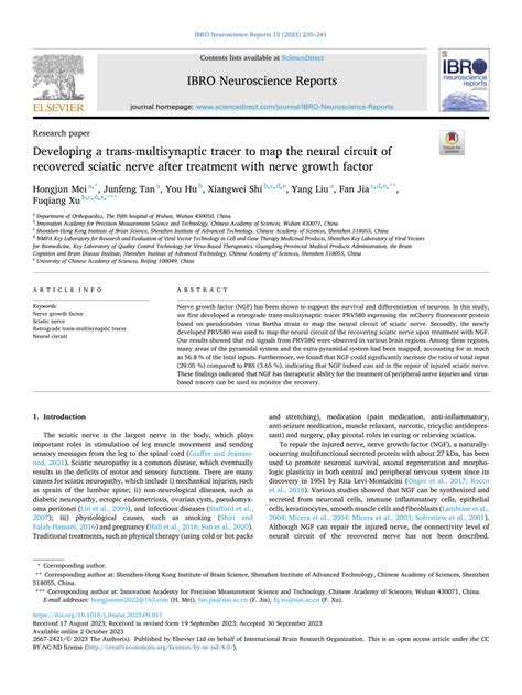 Pdf Developing A Trans Multisynaptic Tracer To Map The Neural Circuit