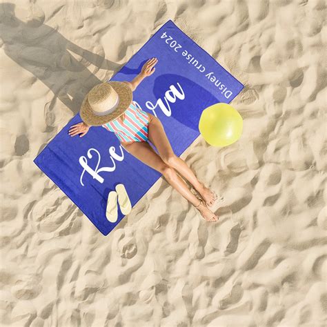 Personalized Name Beach Towel With Multiple Colors Custom Superfine
