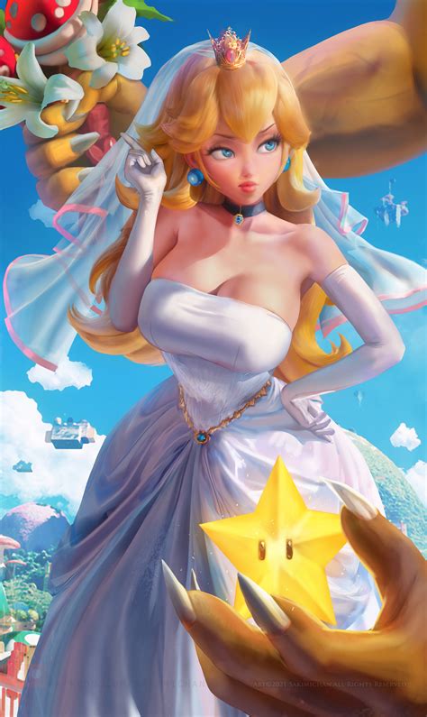 Wallpaper Princess Peach Super Mario Nintendo Video Games Video