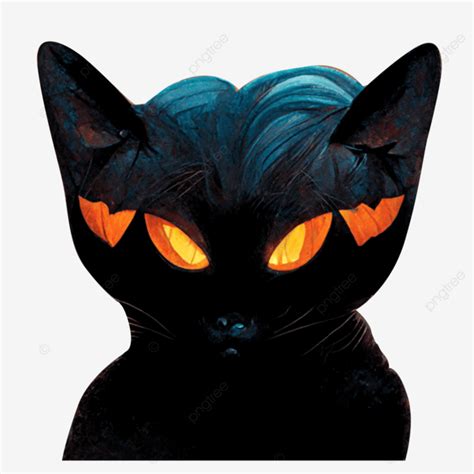Creepy Halloween Black Cat Halloween Black Cat Halloween Cat Png
