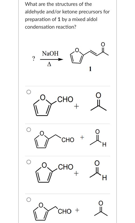Solved What Are The Structures Of The Aldehyde Andor Ketone
