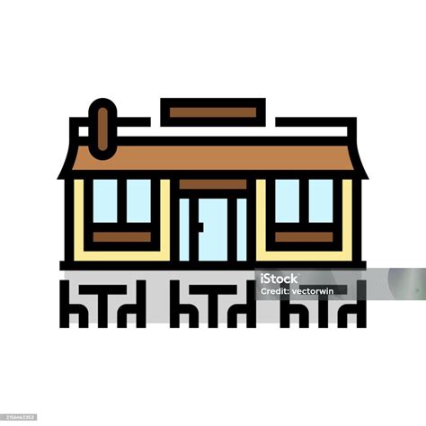 브라 세리 길거리 음식 카페 컬러 아이콘 벡터 일러스트 레이 션 거리에 대한 스톡 벡터 아트 및 기타 이미지 거리 겨울 궁중팬 Istock