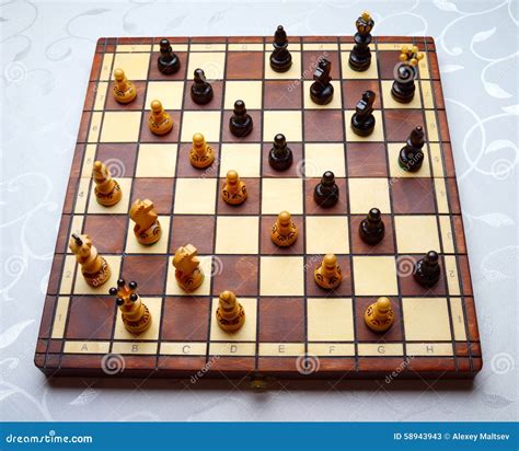 Construction Of Chess Pieces On Diagonal Stock Image Image Of Board Battle 58943943
