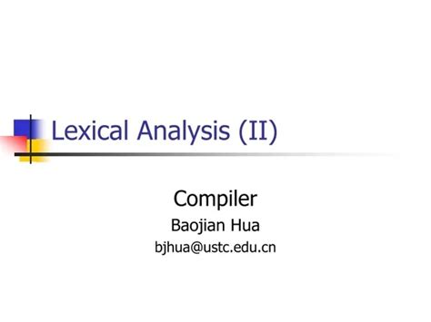 Ppt Lexical Analysis Ii Powerpoint Presentation Free Download Id