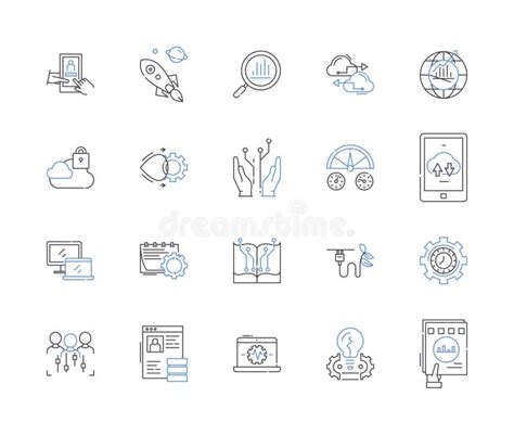 Robotic Process Automation Outline Icons Collection Robotics Process Automation Rpa Machine