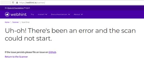 Scanner Dysfunctional Issue 916 Webhintio Webhintio Github Io GitHub