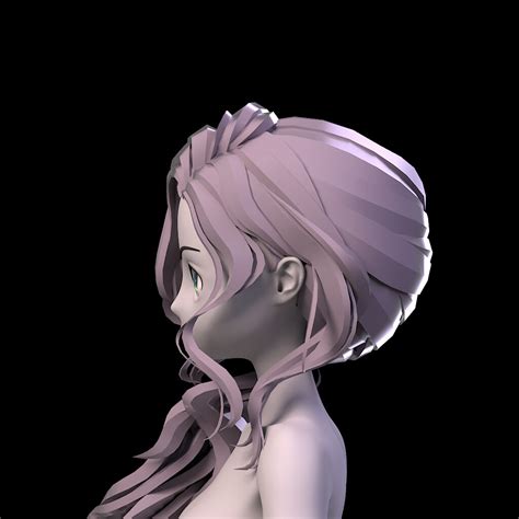 Artstation Highpoly And Lowpoly Nude Anime Cartoon Stylized Woman