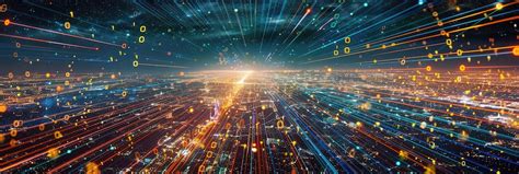 Premium Photo Dynamic Data Display Streams Of Data Flow Through A