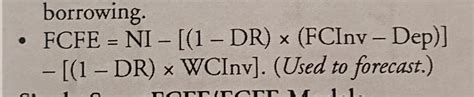 FCFE Forecast Do We Solve For FCFE And Then Apply A Growth Rate Or Is The Answer Itself The