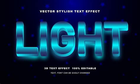 Premium Vector Light Text 3d Stylish Text Effect Vector