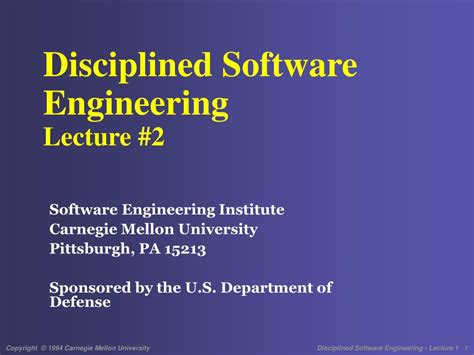 Ppt Disciplined Software Engineering Lecture 2 Powerpoint