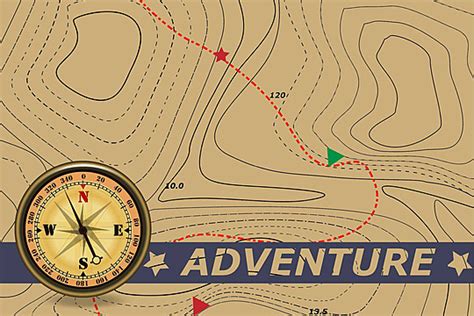Compass Map And Route For Travel Symbol Discovery Map Design Vector Discovery Map Design Png