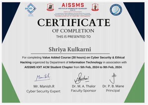 Cybersecurity Ethicalhacking Continuouslearning Shriya Kulkarni