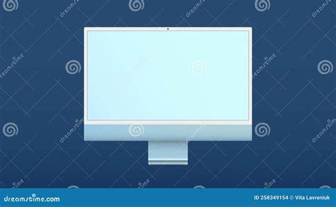 Realistic Computer Screen Mockup Computer Monitor Mockup Banner Screen With Black Screen