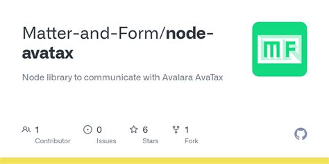 github matter and form node avatax node library to communicate with