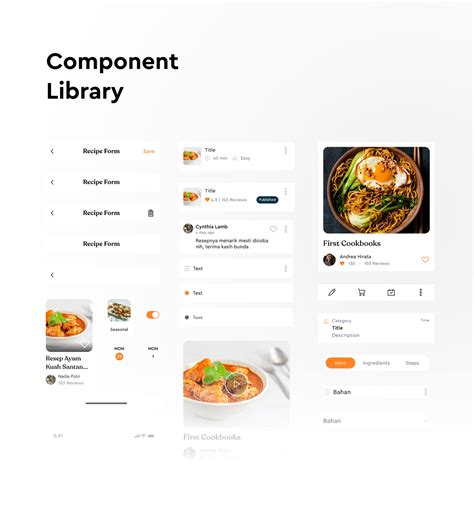 Mallika Cookbook Free UI Kit Behance