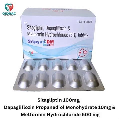 Gliflome Trio Dapagliflozin Sitagliptin Metformin Extended Release