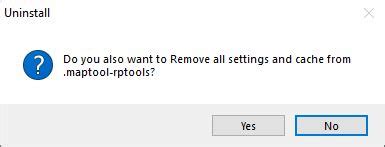 Uninstall Do You Also Want To Remove All Settings And Cache From Maptool Rptools Answering