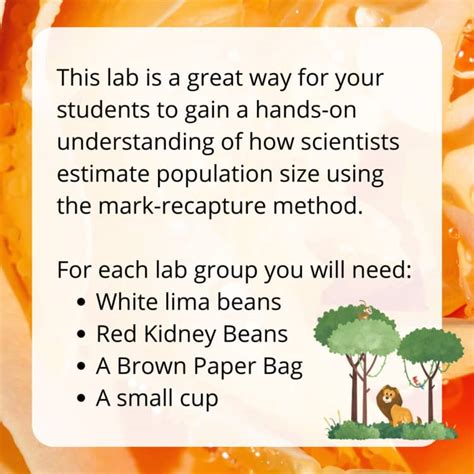 Estimating Population Size Lab Mark And Recapture Hands On Experience