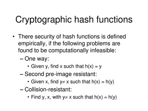 cryptographic hash functions ppt download