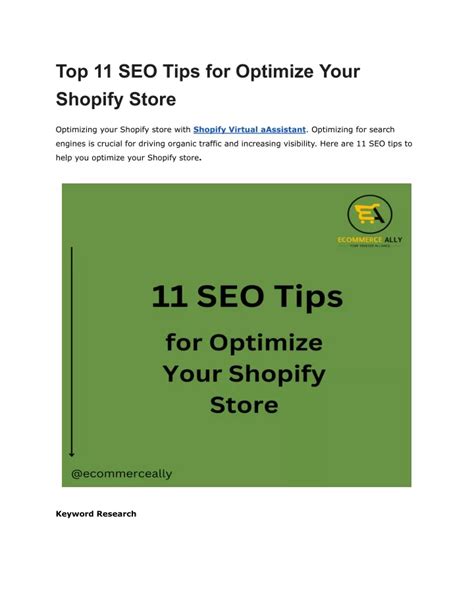 PPT Top SEO Tips For Optimize Your Shopify Store PowerPoint Presentation ID