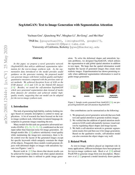 Segattngan Text To Image Generation With Segmentation Attention Deepai