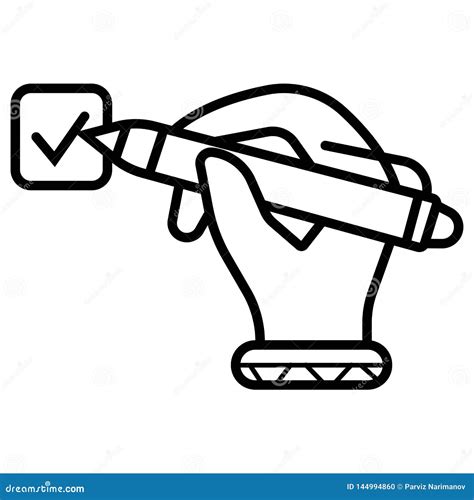 Checkbox And Pen Icon Vector Stock Illustration Illustration Of