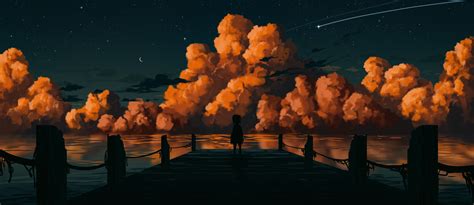 배경 화면 하늘 분위기 세계 자연 구름 주황색 조명 황혼 People In Nature 잔광 대기 현상 일몰 미술 수평선 여가 해돋이 경치