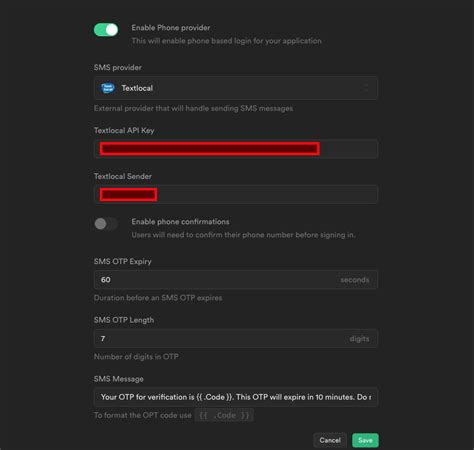 Phone Auth With Textlocal Provider Not Working · Issue 519 · Supabaseauth Js · Github