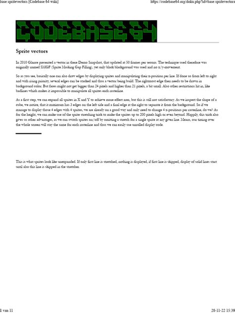 Base Spritevectors Codebase 64 Wiki Pdf Computer Graphics Graphics