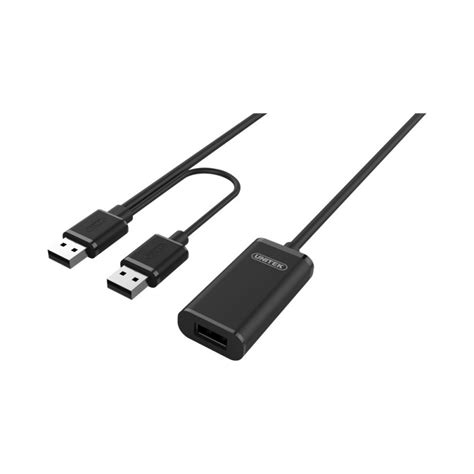 Unitek 10m Usb20 Active Extension Cable Black Geewiz