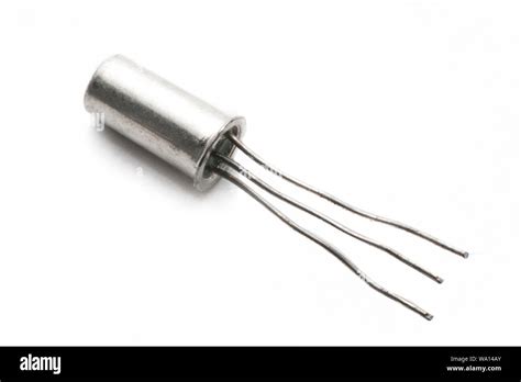 Electronic Germanium Transistor Ac128 Isolated On White Background