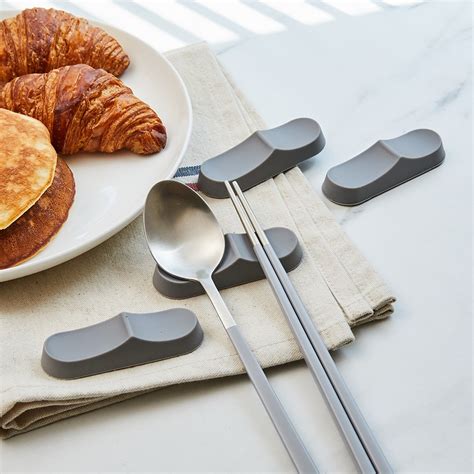 간편한 실리콘 수저받침 4p세트 그레이pl0821038 이랜드몰