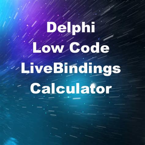 Perform Low Code Calculations Using Livebindings In Delphi Firemonkey On Android And Ios