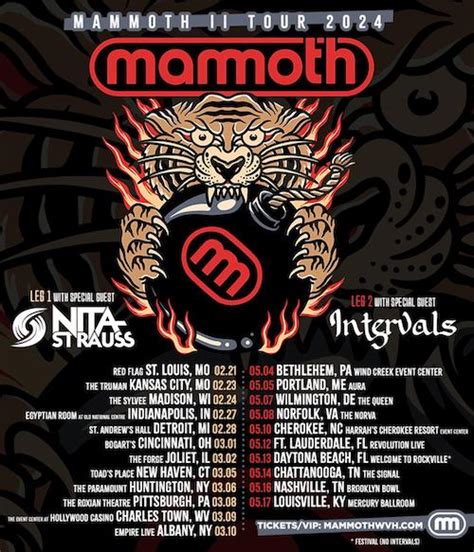Mammoth Wvh Announces Mammoth Ii Tour 2024 Headline Dates In Support