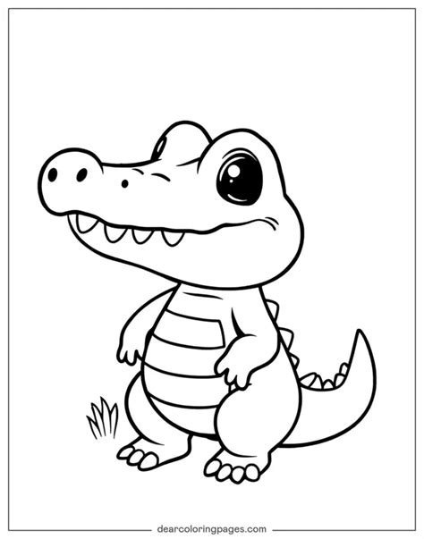 악어 색칠공부 15개의 무료 인쇄 가능한 생성 디자인