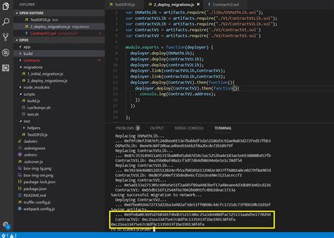 ethereum truffle migrate success but contract address is not