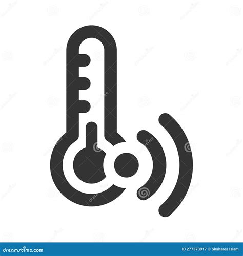 Temperature Sensor Outline Icon Simple Linear Element Illustration Isolated Line Temperature