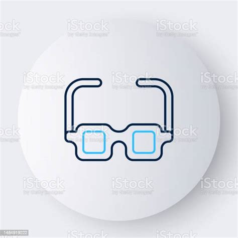 흰색 배경에 격리된 선 안경 아이콘입니다 안경 프레임 기호입니다 컬러풀한 아웃라인 컨셉 벡터 개인 장식품에 대한 스톡 벡터 아트