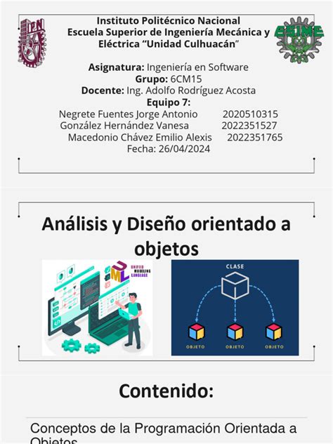 Equipo 7 6cm15 Analisis Y Diseño Orientado A Objetos Pdf Objeto Informática Lenguaje De
